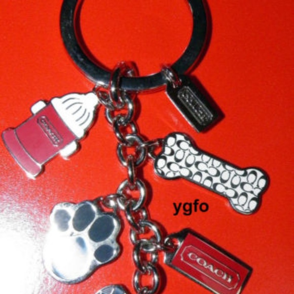 Coach | Accessories | New Coach Terrier Dog Charms Keychain Paw Bone ...